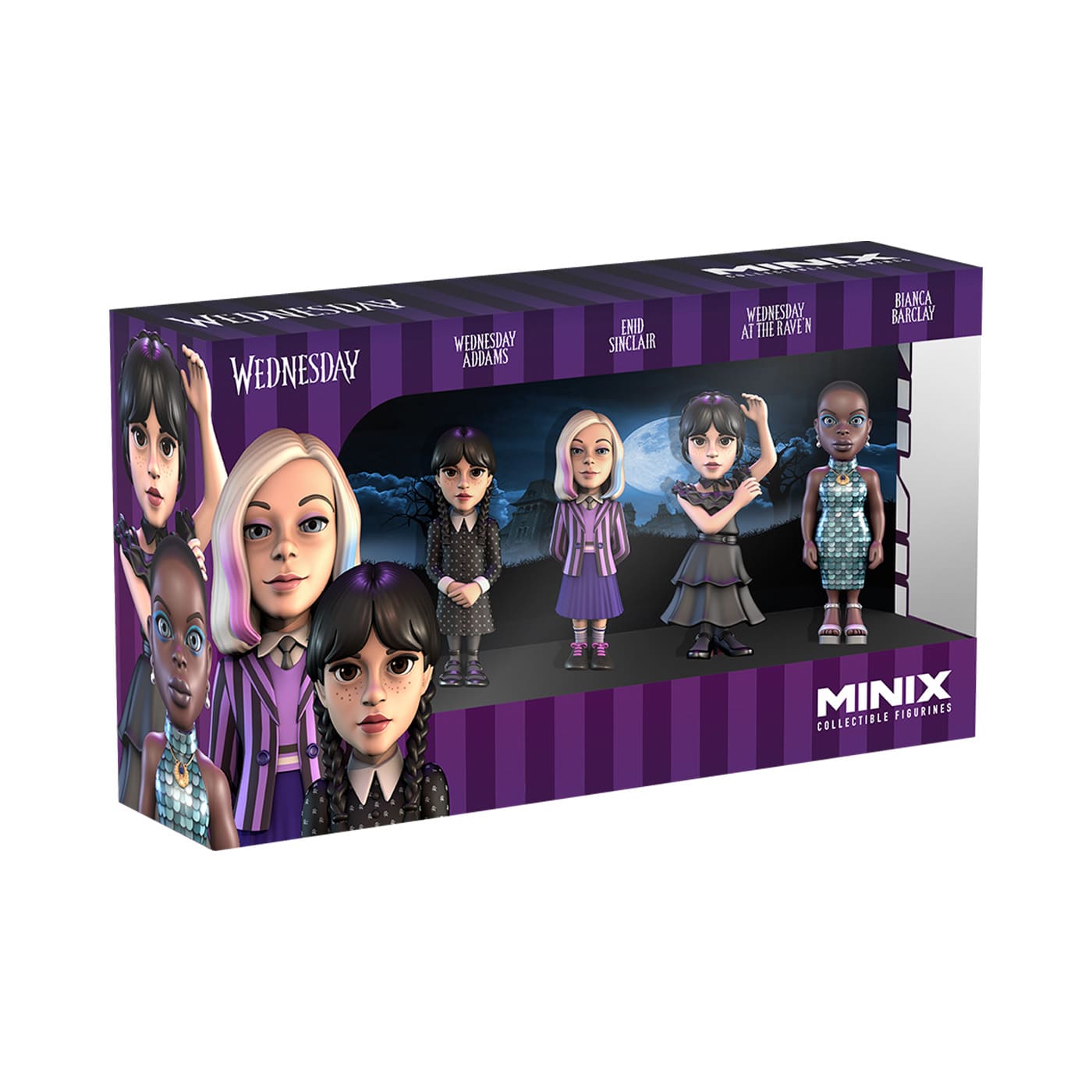 Minix Set de 4 Figuras Coleccionables Merlina - Toy Logic Juguetería