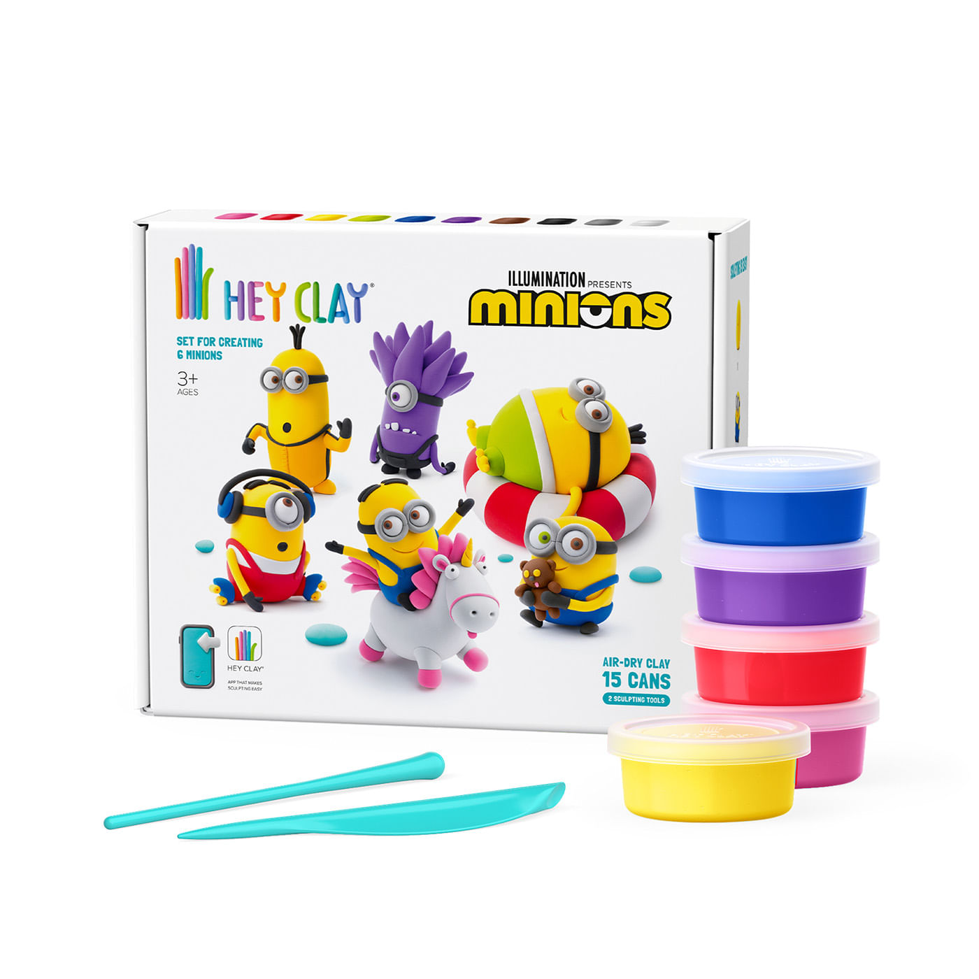 Masa Moldeable Hey Clay Set de Plastilina Minions x 15 Envases